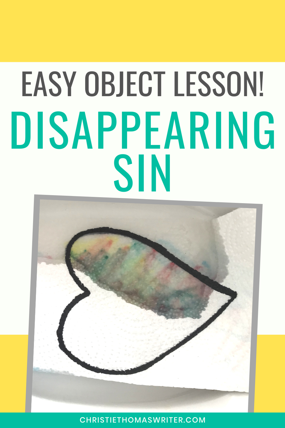 A Disappearing Sin Object Lesson For Kids Voila